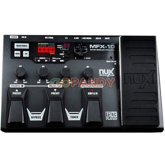 NUX MFX-10 Modeling Guitar Effects Multi-Effects Processor 55 Models ...