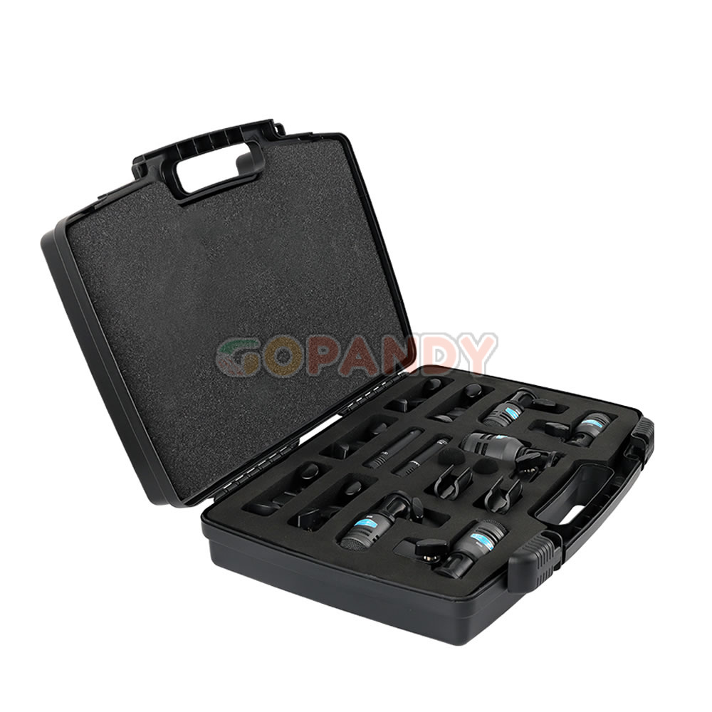 Alctron T8700II Drum Microphone Set 7-Piece Dynamic Condenser Clips ...