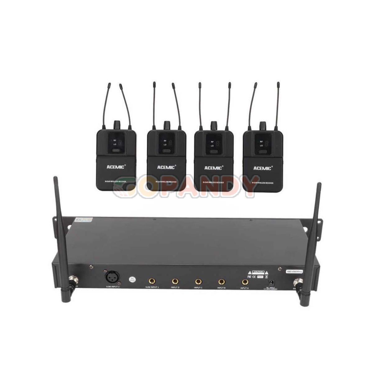 Acemic EM-D04 four channel In Ear monitor wireless system – Gopandy Musical